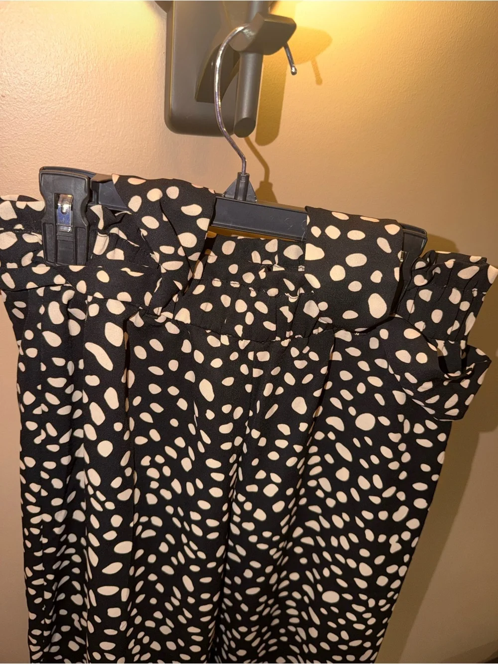 Alya | Pants & Jumpsuits | Alya Black And White Polka Dot Wide Leg ...